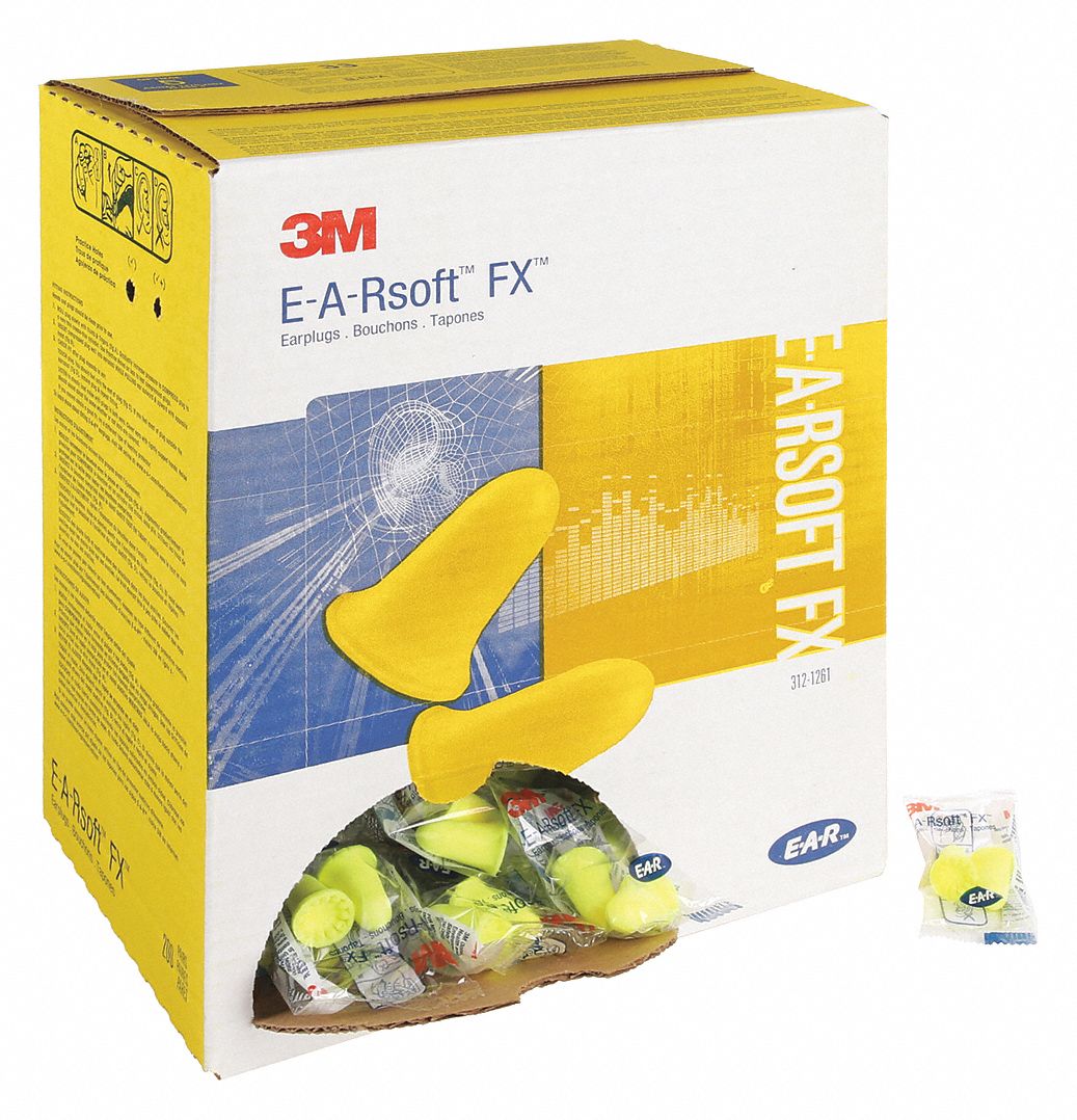 3M Ear Plugs: Bell, 33 dB NRR, Gen Purpose, Uncorded, Disposable, Roll ...