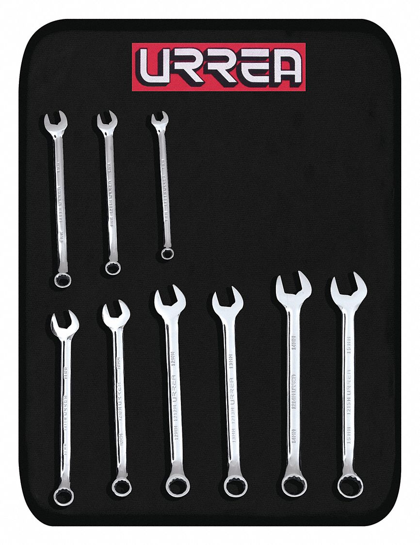 URREA Juego de Llaves Combinadas 9 herramientas Acero Cromo Vanadio 5-1/16" a 7-9/16" - 1VNM6 ...