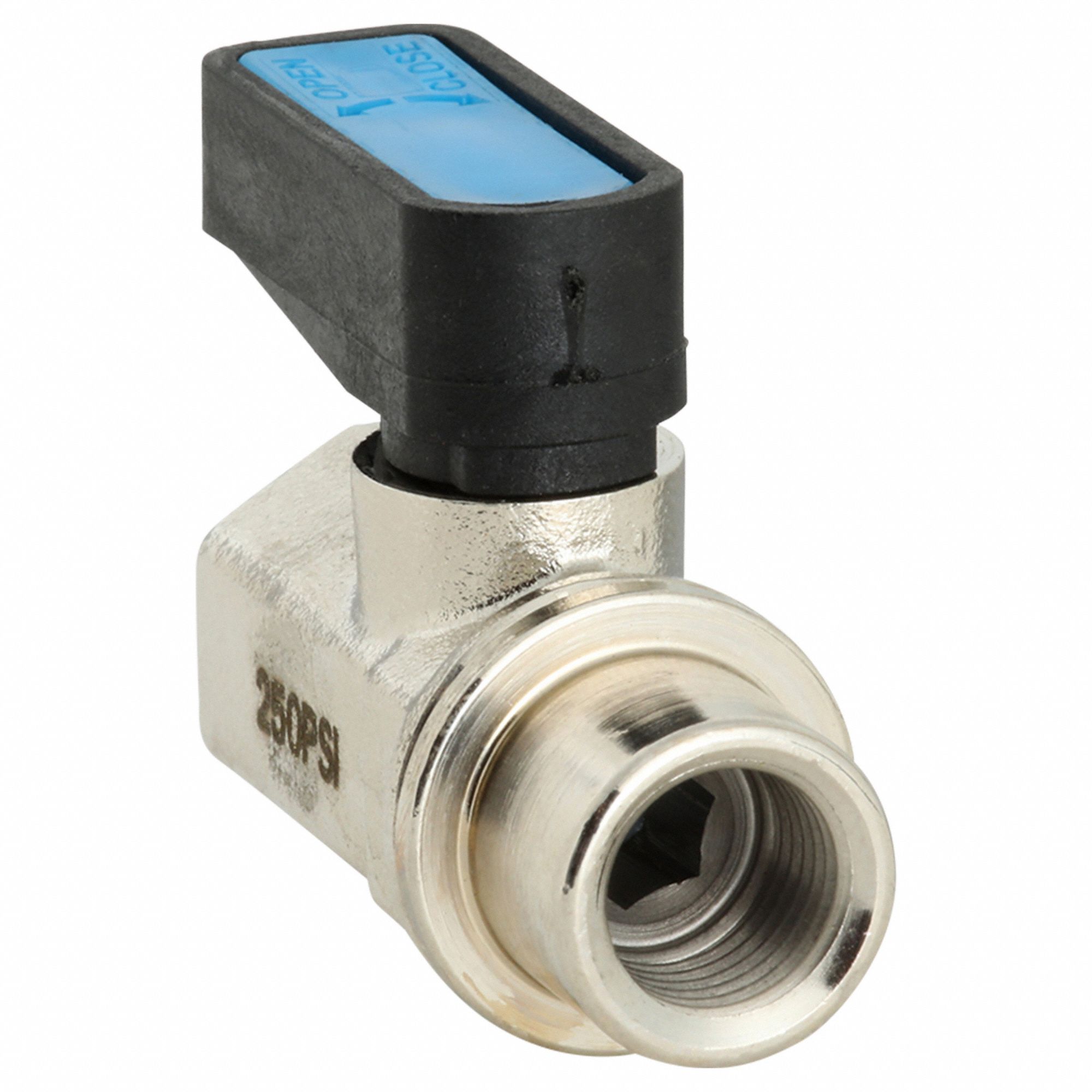 1/8 in, Nickel-Plated Brass, Manual Two-Way Ball Valve - 1VRG2|G-MVFP ...
