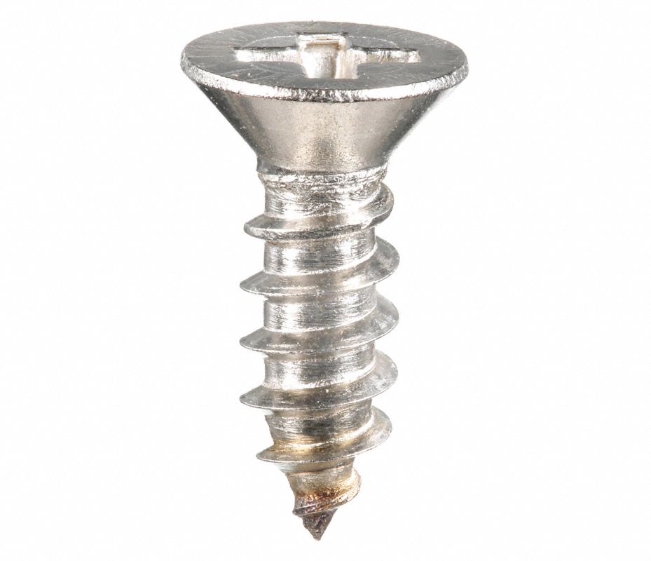 APPROVED VENDOR Tornillo para Lamina 3/8", Material 18-8 Acero inoxidable, Estilo de la Cabeza ...