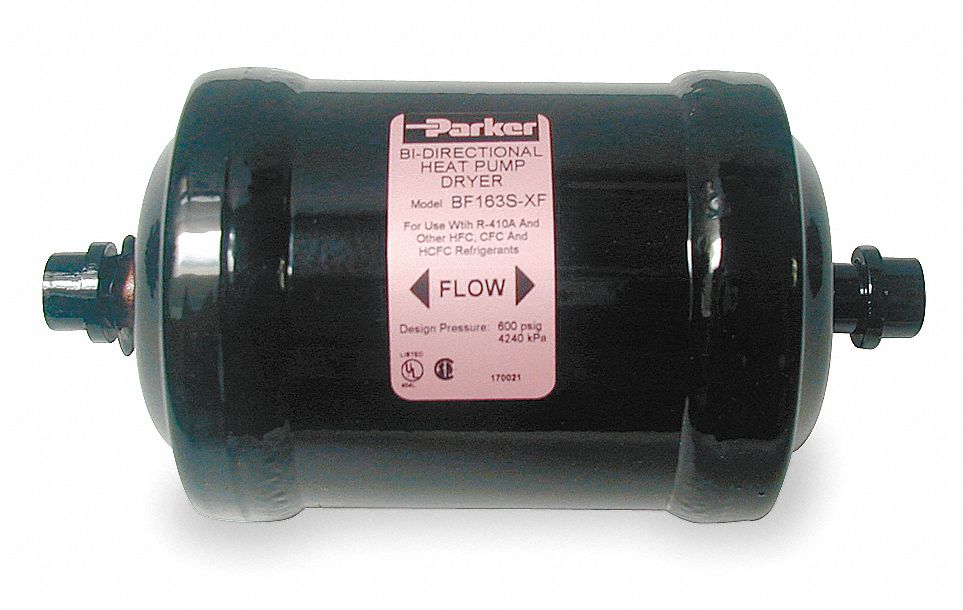 PARKER, Steel, 5.3 in Lg, Liquid Line Filter Dryer - 1VW44|BF163S-XF ...