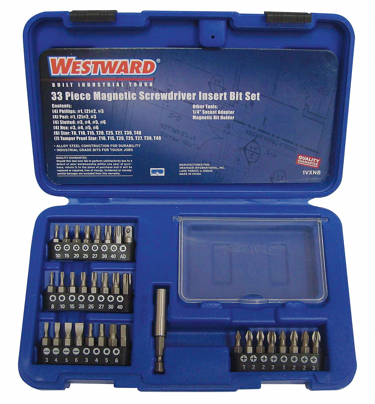 WESTWARD, Impact Rated, Driver Bit Set, Driver Bit Set - 1VXN8|1VXN8 ...