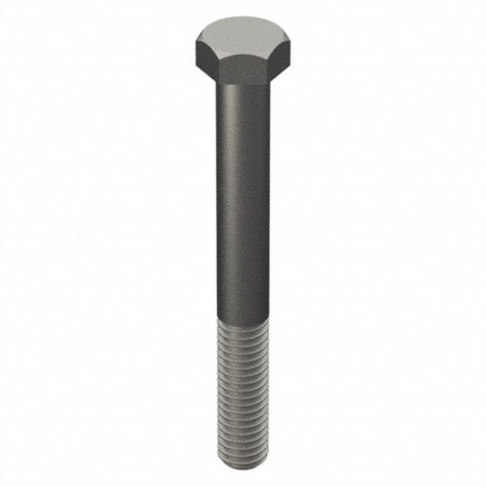 3/8"-16, Hex Head Cap Screw, 3 1/4 in Fastener Length B7, Steel, PK 10 ...