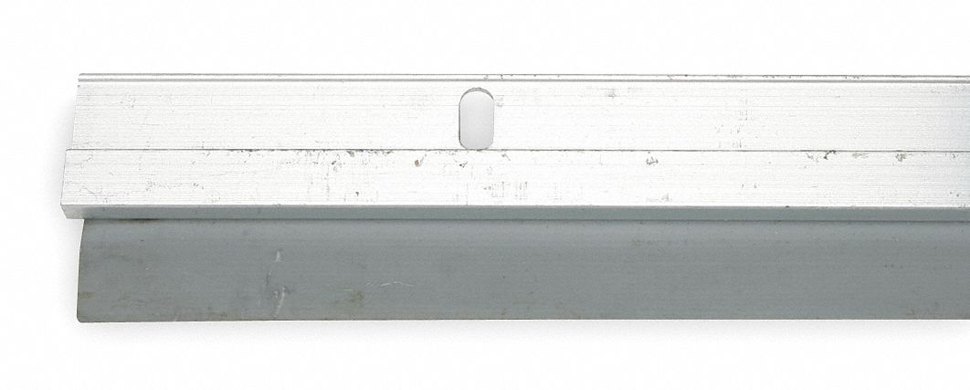 Single Fin Door Sweep, Aluminum, 3 ft Length, 3/4 in Flange Height, 7/8 ...