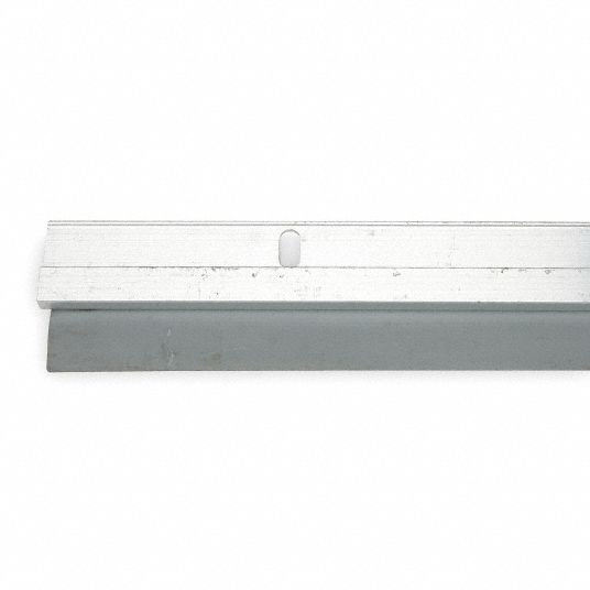 Single Fin Door Sweep, Aluminum, 3 ft Length, 3/4 in Flange Height, 7/8 ...