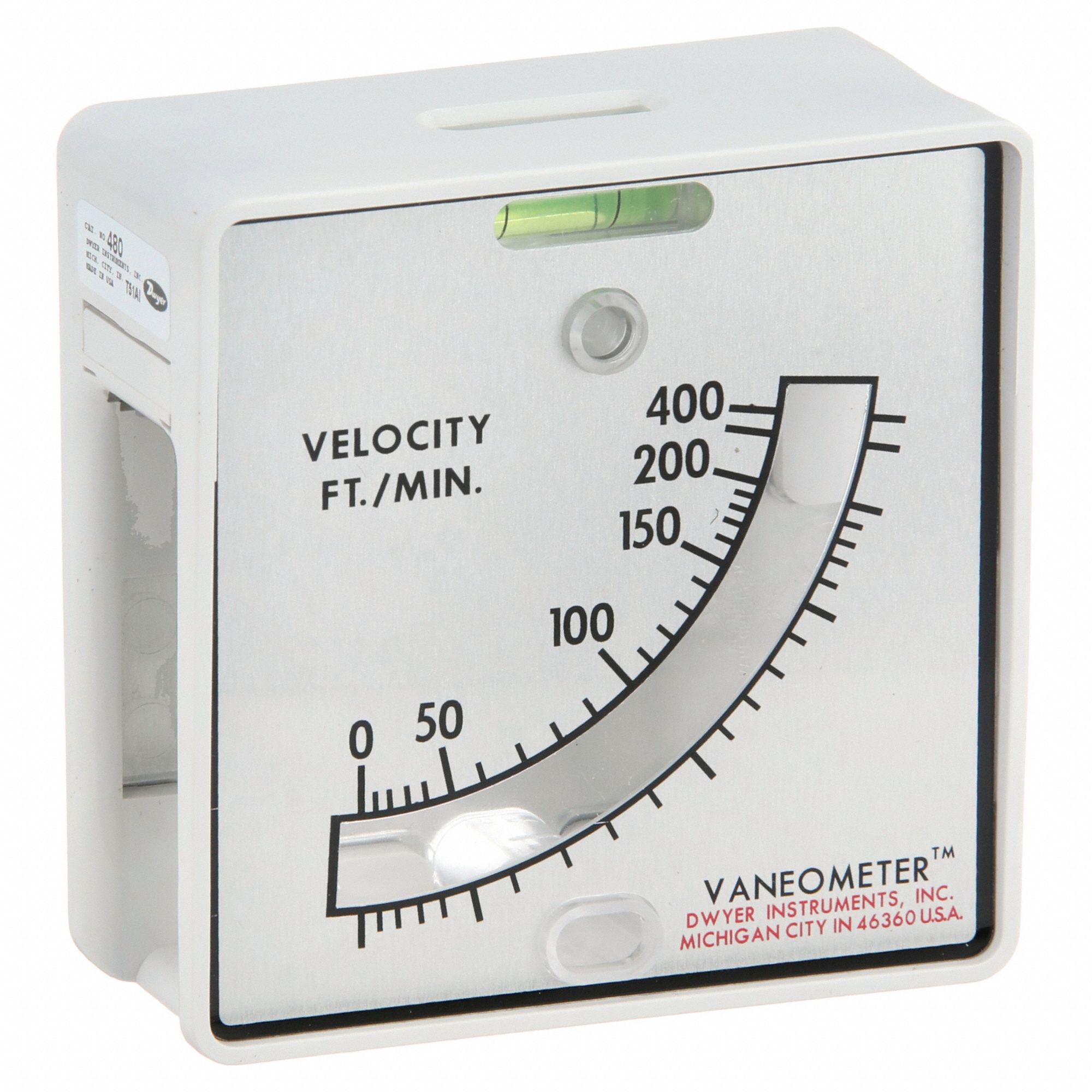 DWYER, 100 fpm Air Velocity Resolution, 25 fpm, Anemometer - 1W431|480 ...