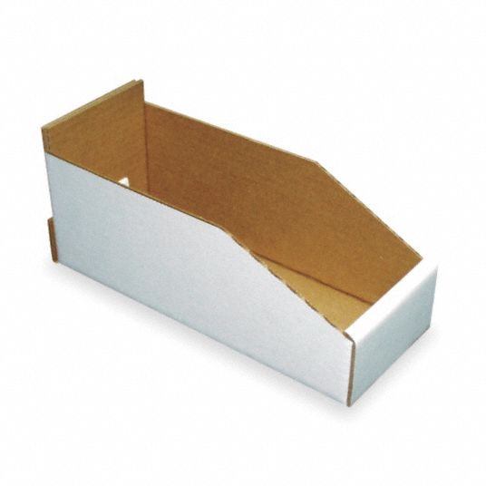 PACKAGING CORPORATION OF AMERICA Corrugated Shelf Bin: 11 in Overall Lg ...