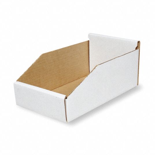 PACKAGING CORPORATION OF AMERICA Corrugated Shelf Bin: 11 in Overall Lg ...