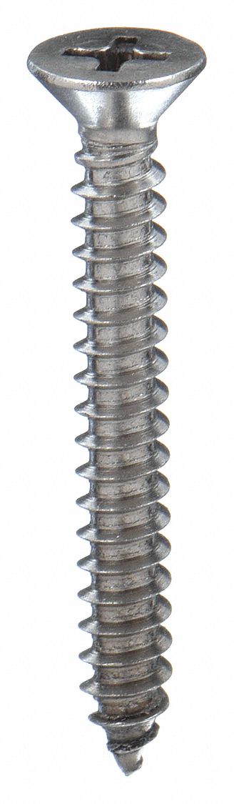 #12 Size, 1 1/2 in Lg, Sheet Metal Screw - 1WA43|U51680.021.0150 - Grainger