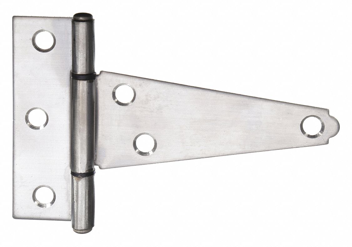 Steel, 3 1/2 in Leaf Ht, Tee Hinge - 1WBG5|1WBG5 - Grainger