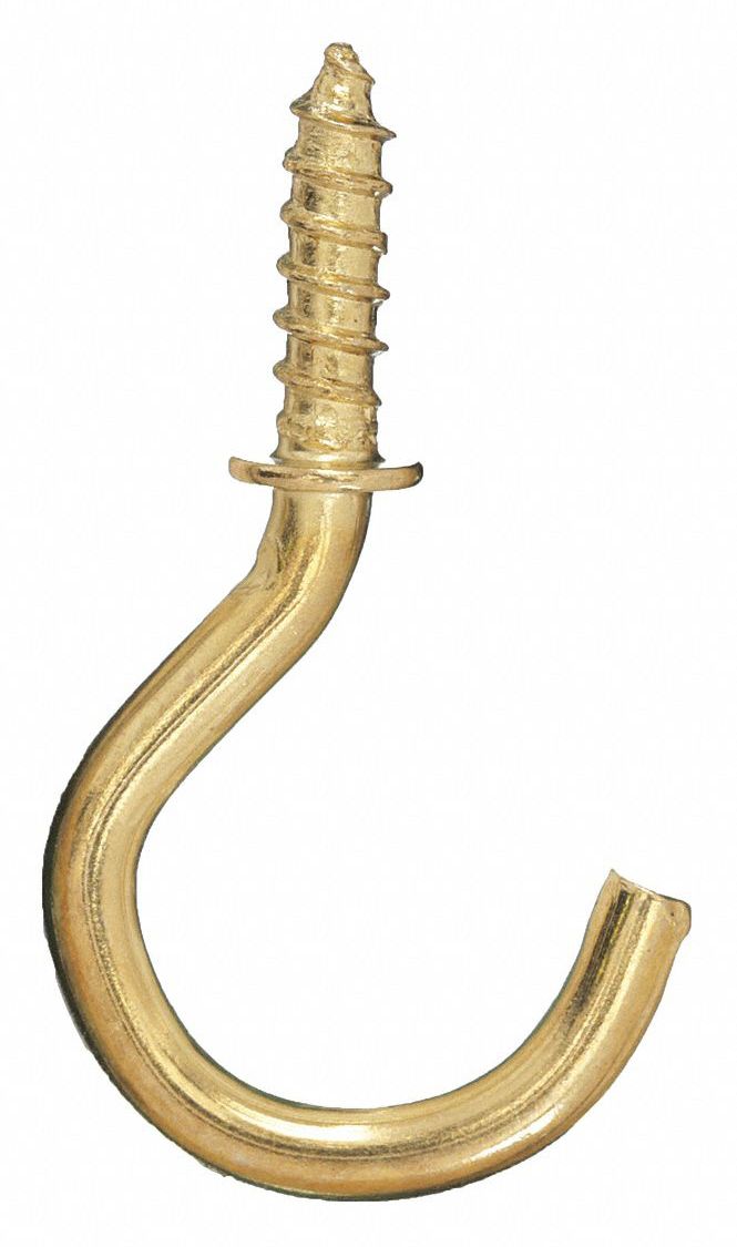 Screw-In, 1 Points per Hook, Cup Hook - 1WBH9|1WBH9 - Grainger
