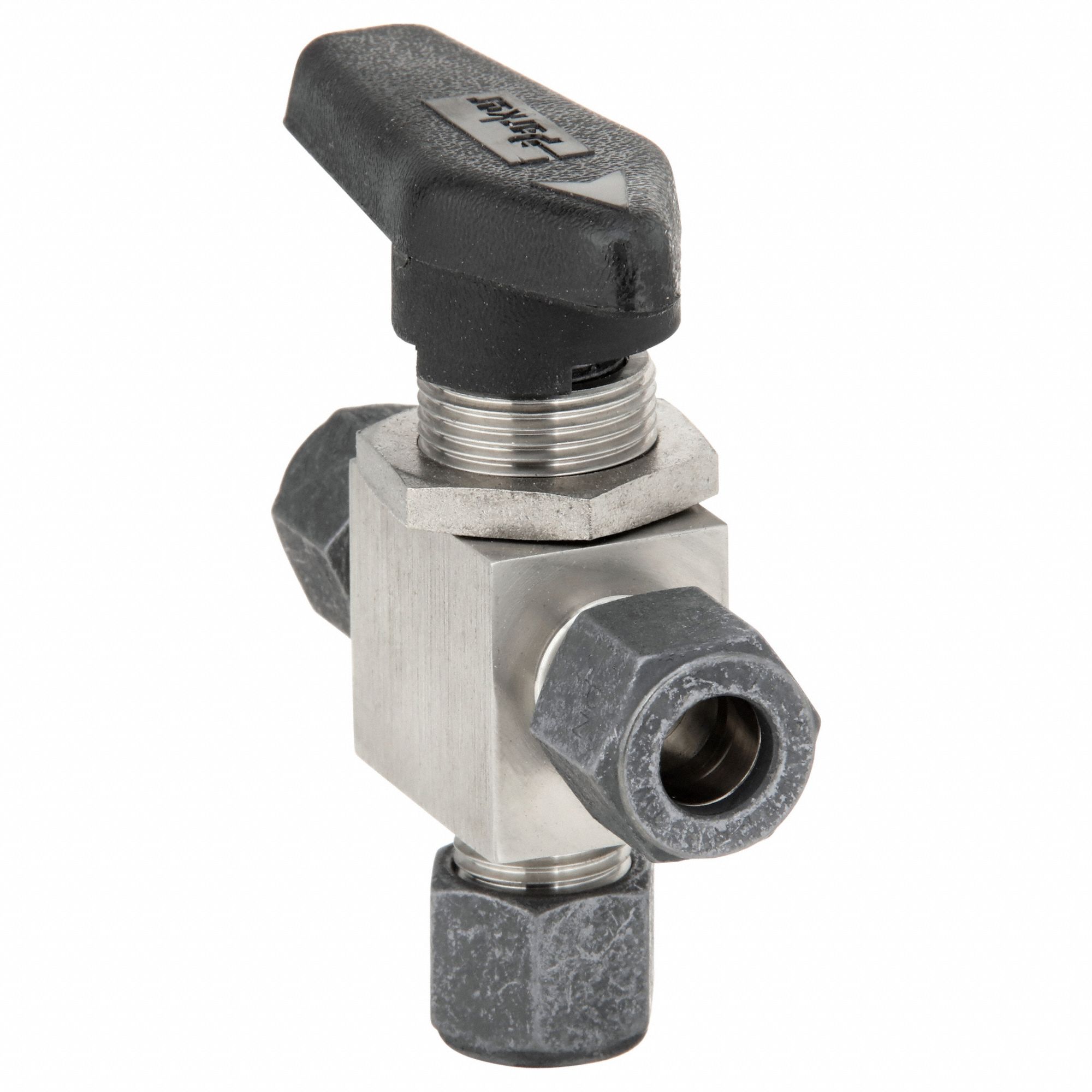 PARKER, 3/8 in, 316 Stainless Steel, Manual Three-Way Ball Valve ...
