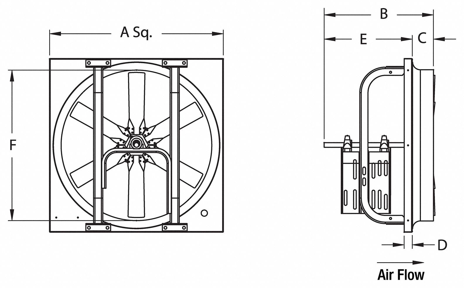 DAYTON Exhaust Fan with Drive Package: Belt Drive, 30 in Blade, 1 hp ...