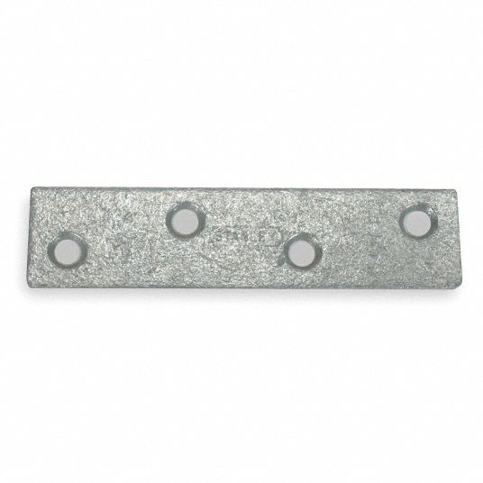3" x 3/4" Steel Mending Plate with Galvanized Finish - Grainger