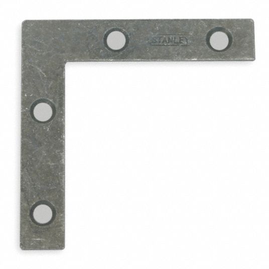 2" x 3/8" Steel Flat Corner irons with Galvanized Finish - Grainger