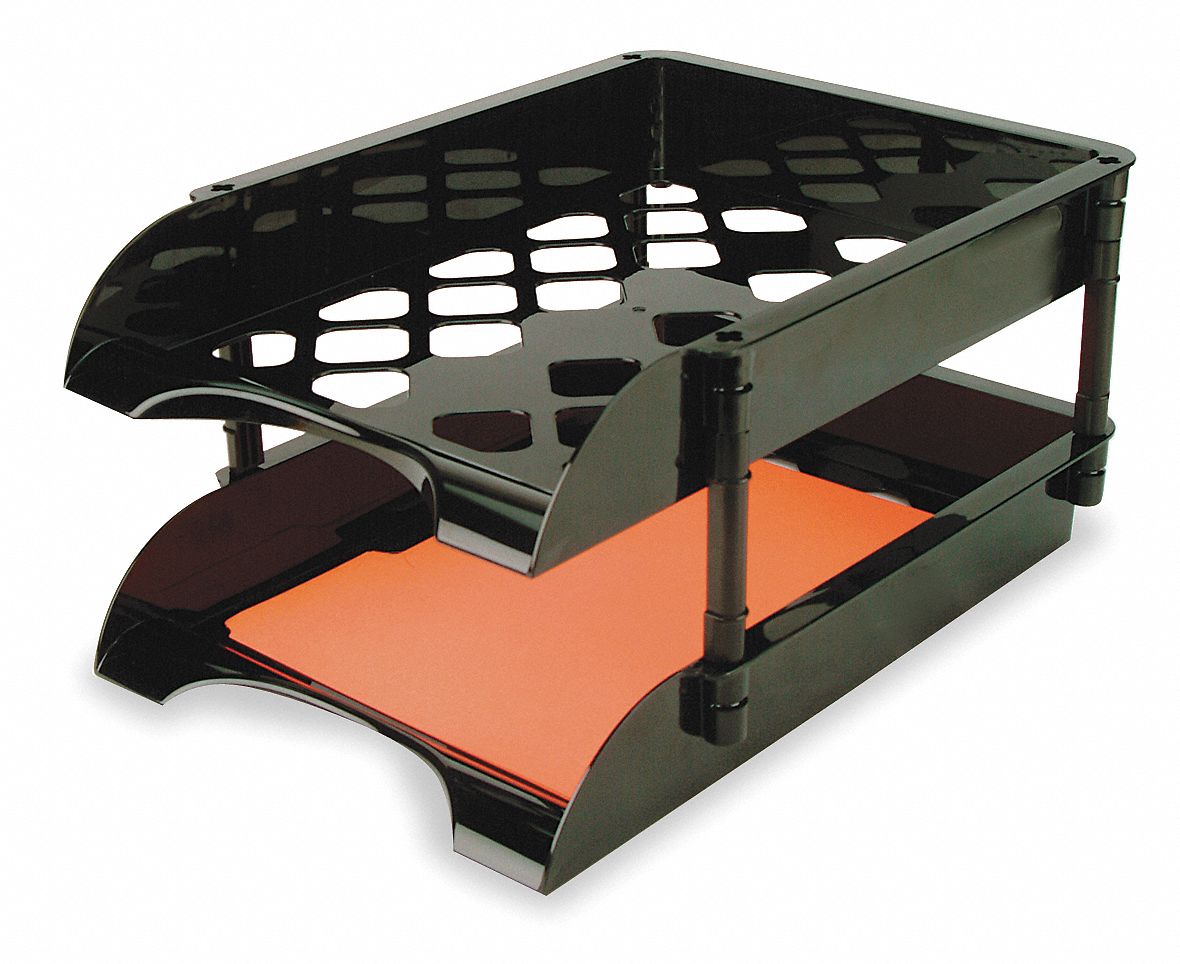 OFFICEMATE, 2 Compartments, Plastic, Letter Tray - 1WDZ6|21072 - Grainger