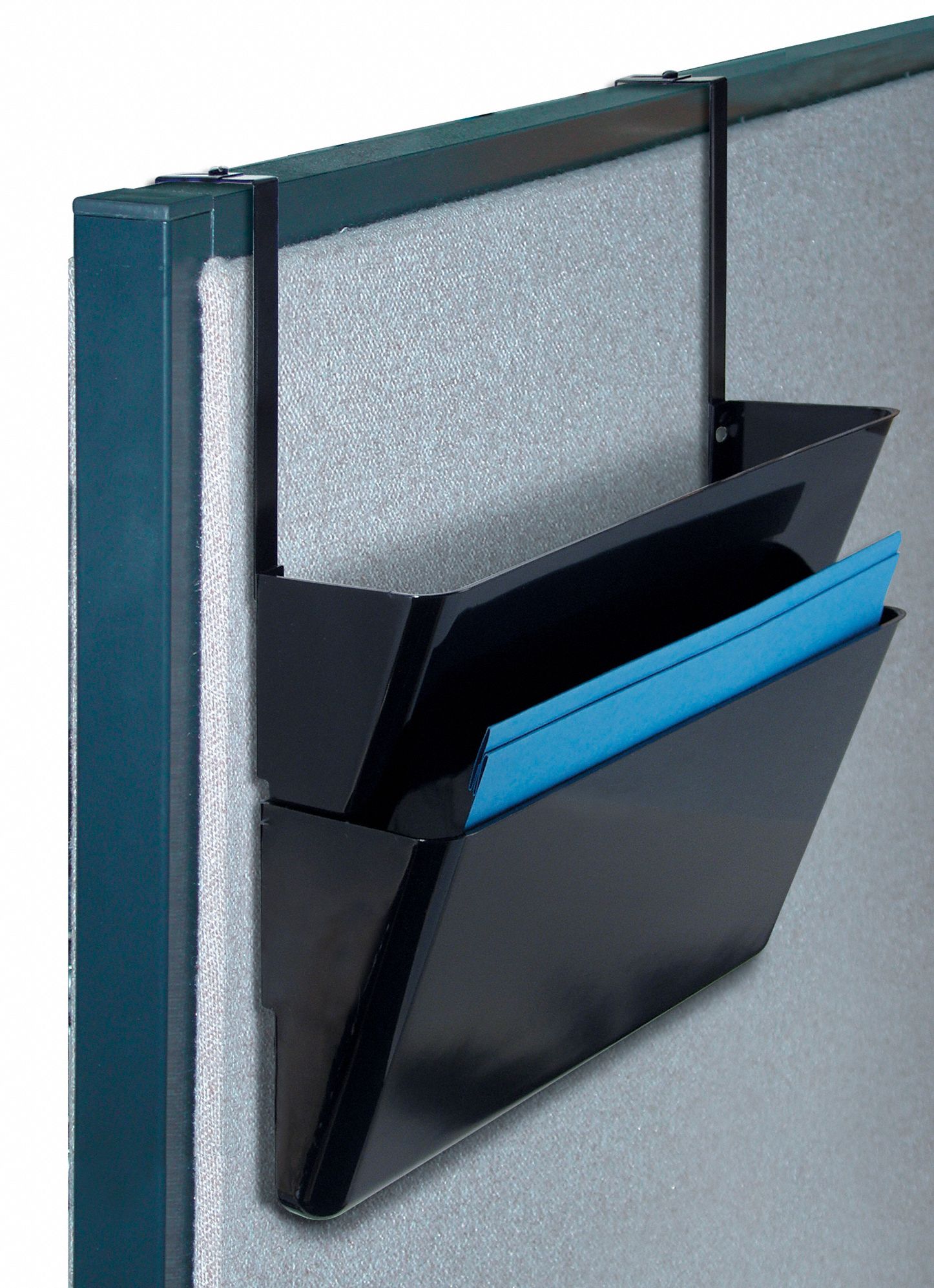 OFFICEMATE Partition Hanger: Metal, Black, 2 PK - 1WDZ8|21460 - Grainger