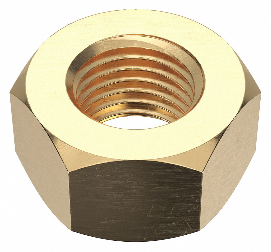 7/16"-20 Thread, 11/16 in Hex Wd, Hex Nut - 1WE28|1WE28 - Grainger