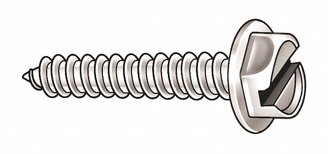 Plain Finish Slotted Drive Pack of 100 18-8 Stainless Steel Sheet Metal Screw Type B 3/8 Length ...