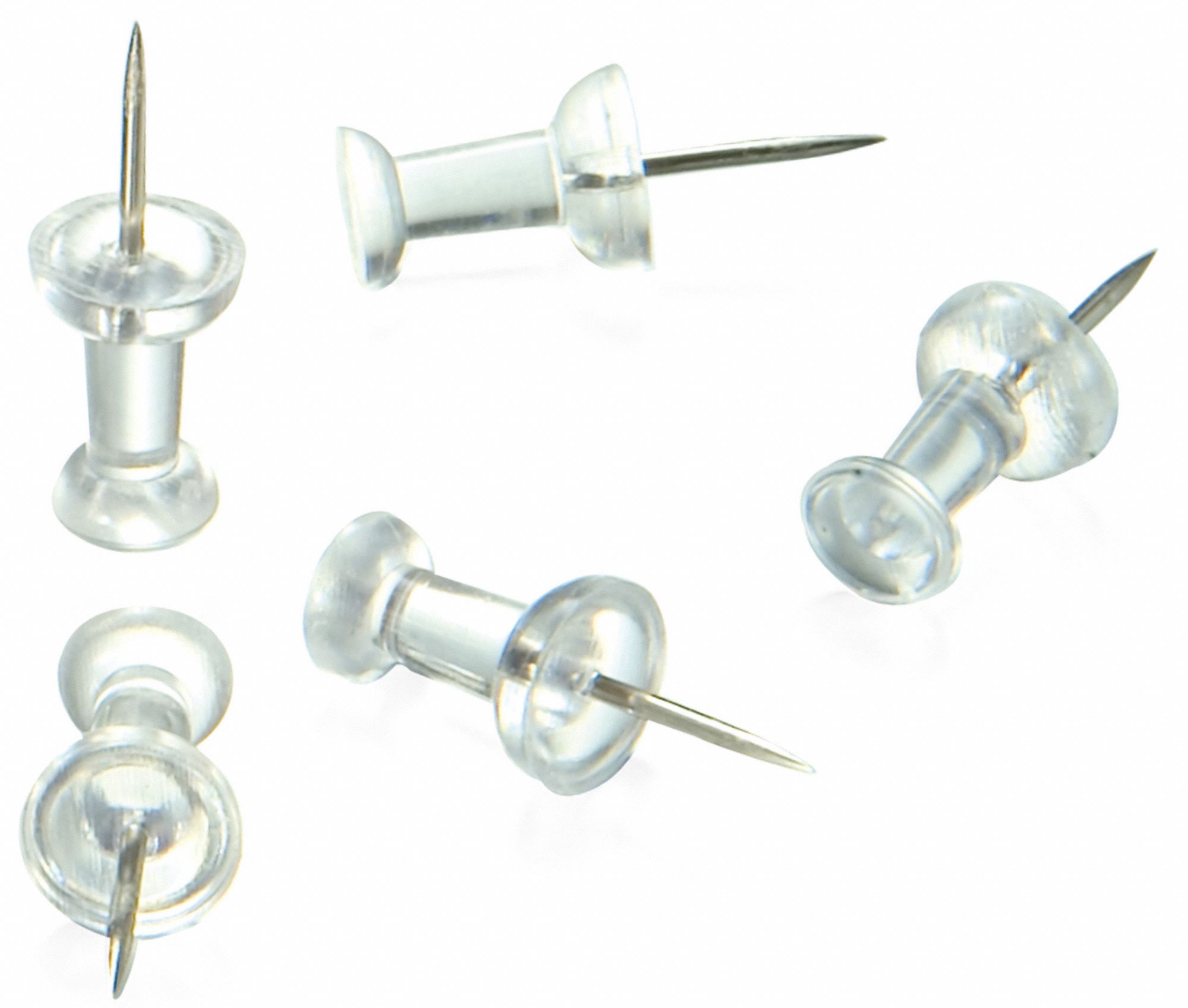OFFICEMATE Clear Push Pins, 1/2 in Length - 1WEA9|35711 - Grainger