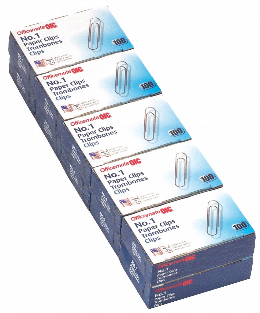 OFFICEMATE, #1 Size, Steel, Paper Clip - 1WEB7|99911 - Grainger