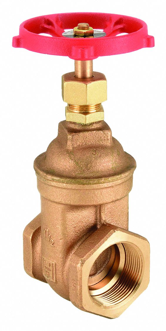 MILWAUKEE VALVE, 1 1/2 in, Bronze, Gate Valve - 1WEC6|1140 1 1/2 - Grainger