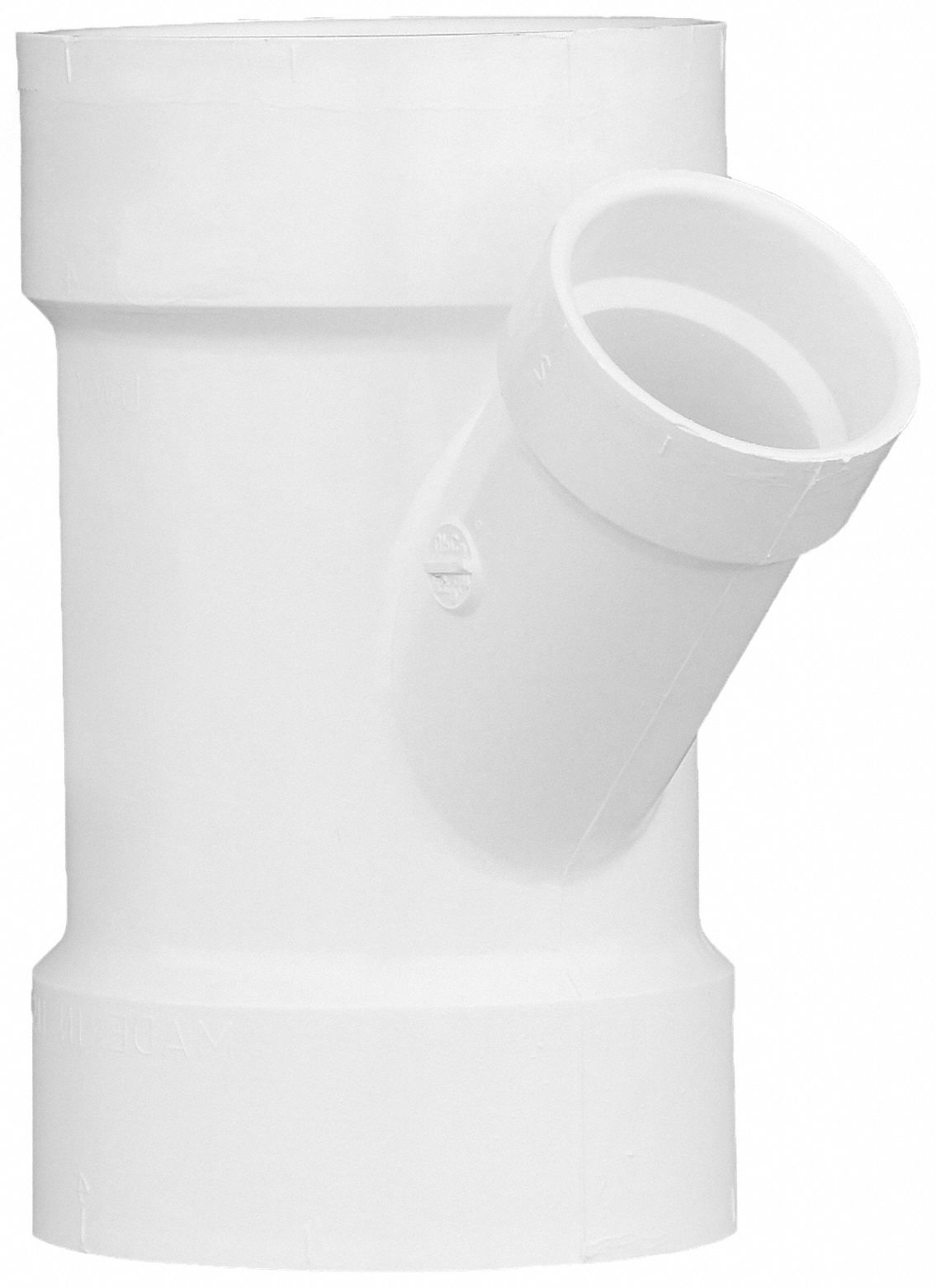 GRAINGER APPROVED Reductor en Y de PVC, 4" x 4" x 2", Buje ...