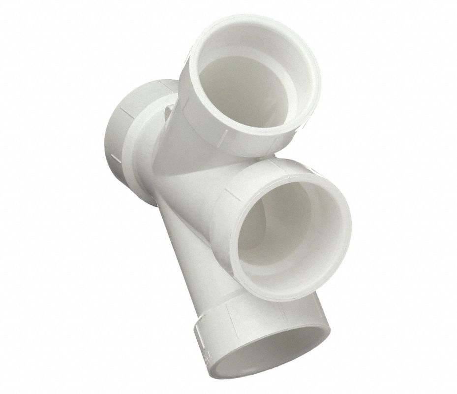 APPROVED VENDOR Conexión en Y Doble de PVC, 2", Buje - Aditamentos de ...