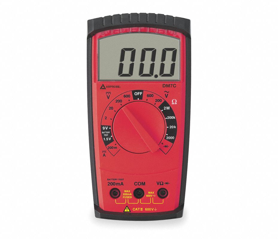 AMPROBE Multímetro Digital 600V 200mAA 2000 conteos - 3BDM0 | DM7C ...