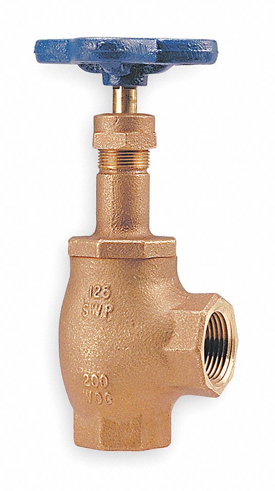 Angle Valve,3/8 In NPT,Bronze,125 PSI - Grainger
