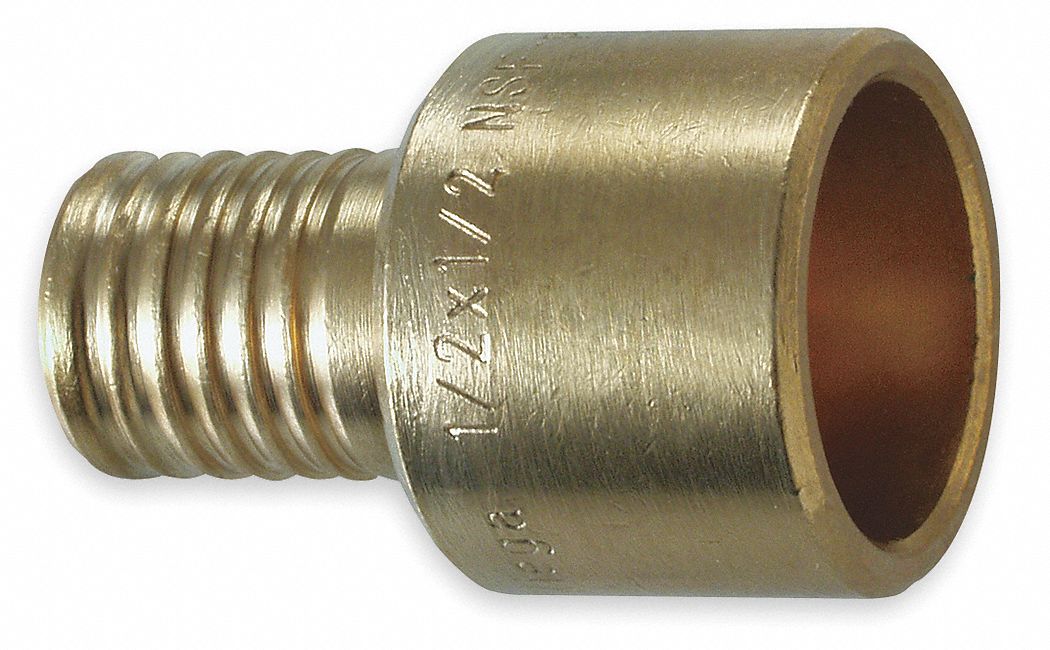 Bronze PEX and Sweat Adapter, PEX x Sweat Connection Type, 1/2 in PEX ...
