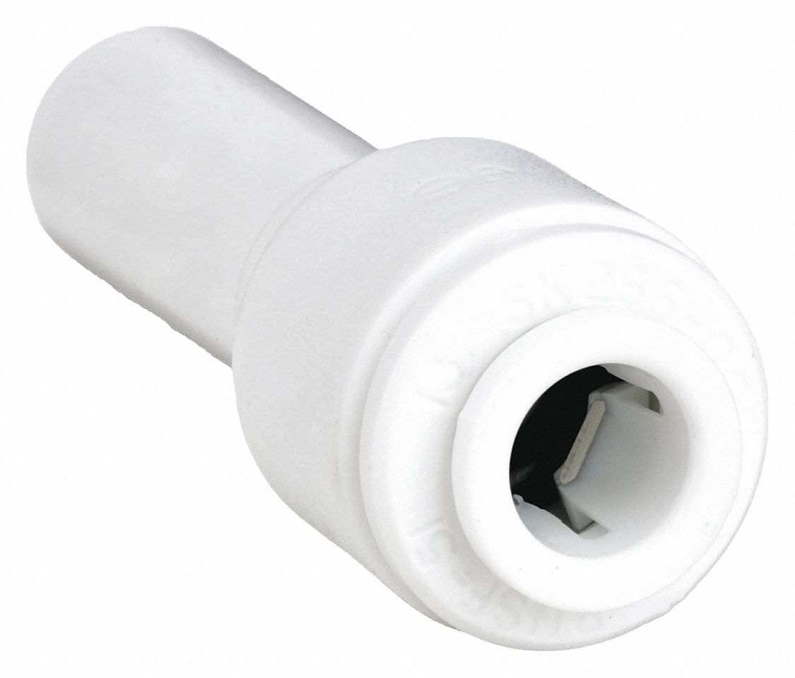 JOHN GUEST, Straight, 1/4 in OD 1/4 in OD Size, Push-Fit Adapter ...