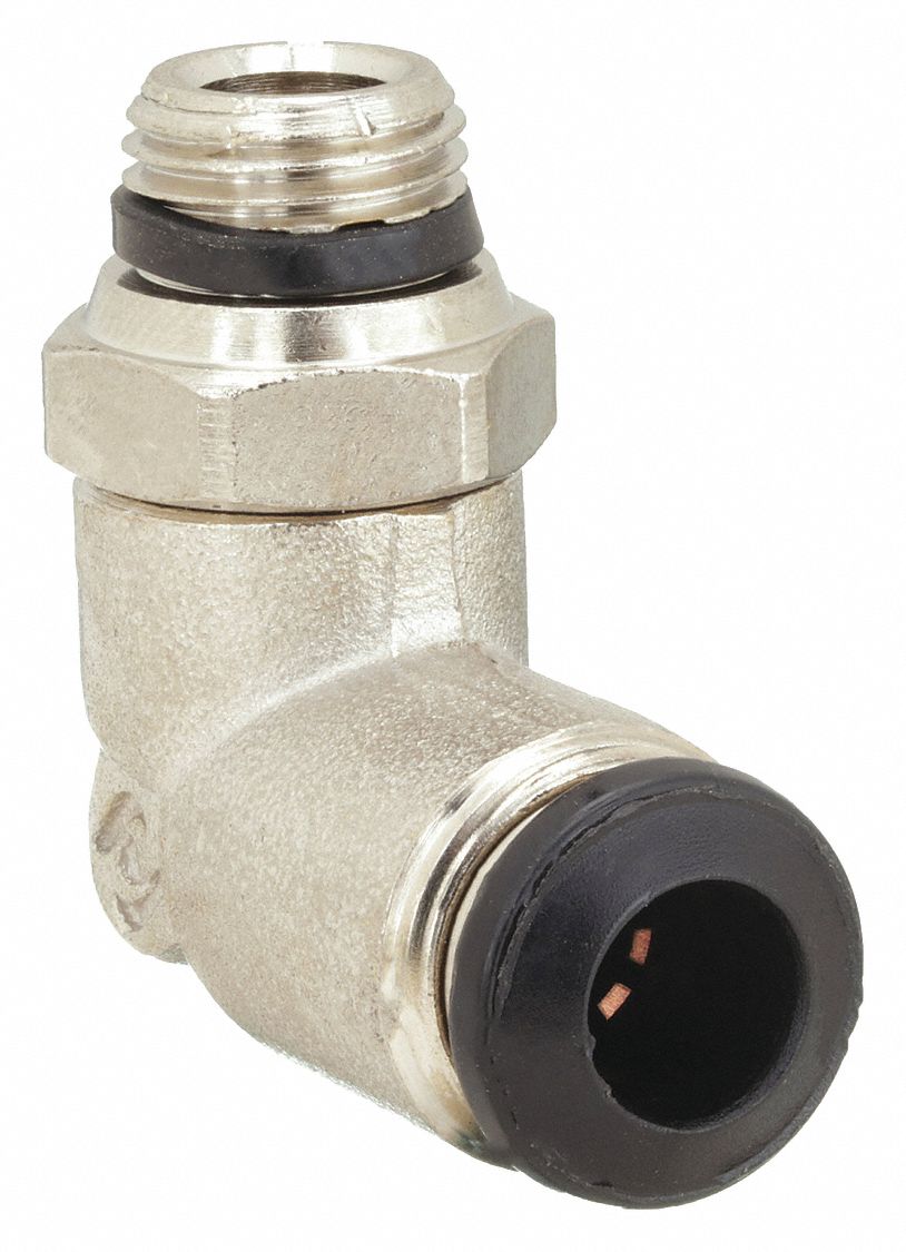 AIGNEP USA, 6 mm OD x 1/8 in Pipe Size, Brass, Push-Fit Elbow Fitting - 1WUW2|50110N-6-1/8-PK5 ...