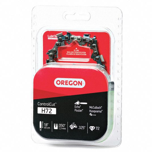 OREGON, 18 in Compatible Bar Lg, 0.325 in, Chainsaw Chain - 1WVE9|H72 ...