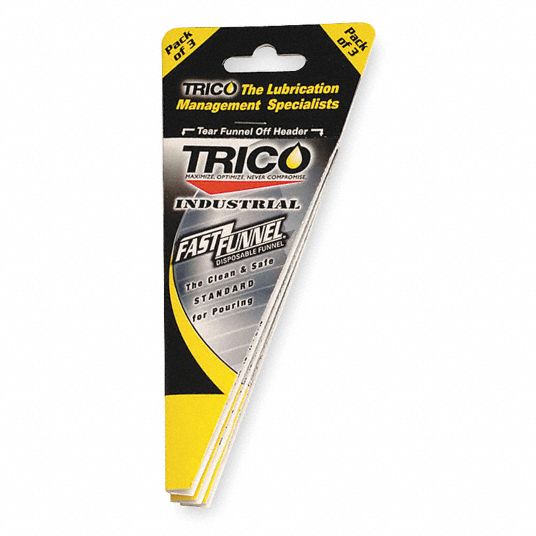 TRICO Disposable Funnel, Paper, 9 oz Total Capacity, 3 1/2 in Height, 5 ...