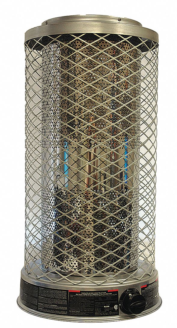 Radiant Portable Gas Heater, Heating Area 2,900 sq ft - Grainger