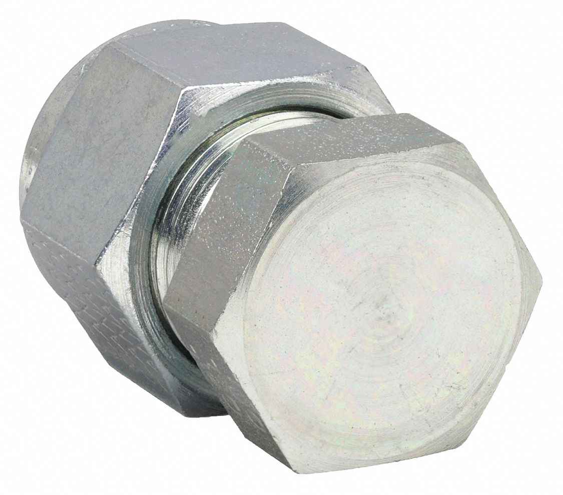 1/4 in OD Size, 7/16"-20 Thread Size, Compression Fitting Cap - 1WVZ8 ...