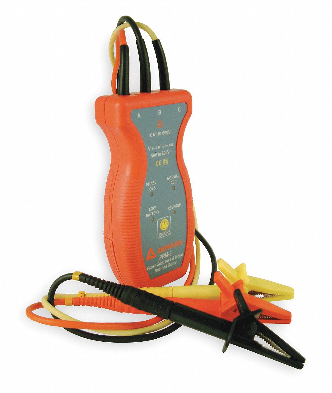 Phase And Motor Rotation Tester, 50 to 600V AC Voltage Range - Grainger