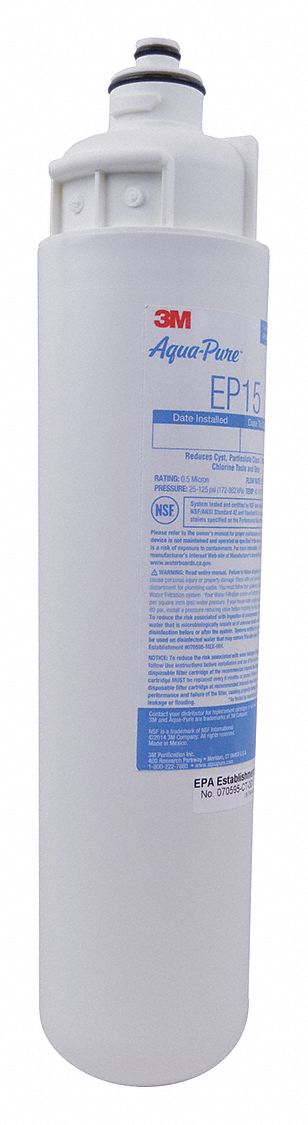 3M AQUA-PURE, 0.5 micron Micron Rating, 2,000 gal Service Life ...