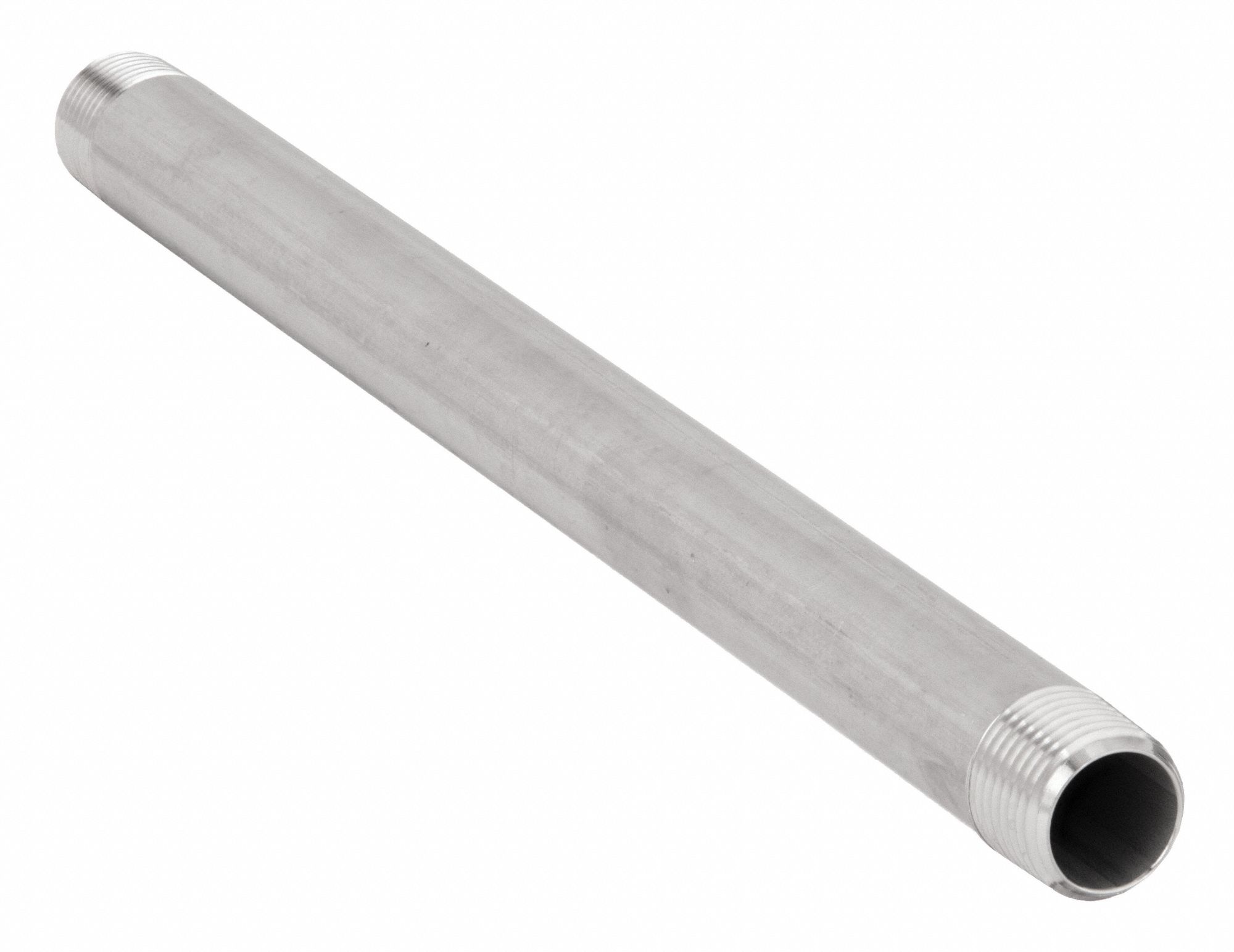 316 Stainless Steel, 1/2 in Nominal Pipe Size, Nipple - 1XAC7|T6BND17 ...