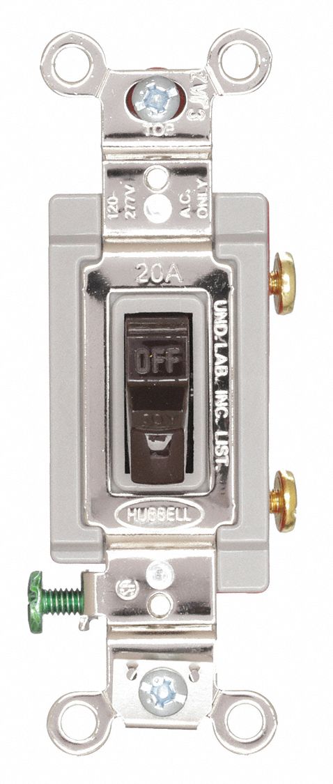 Toggle Switch, Single Pole, Wall Switch - 1X970|HBL1221 - Grainger