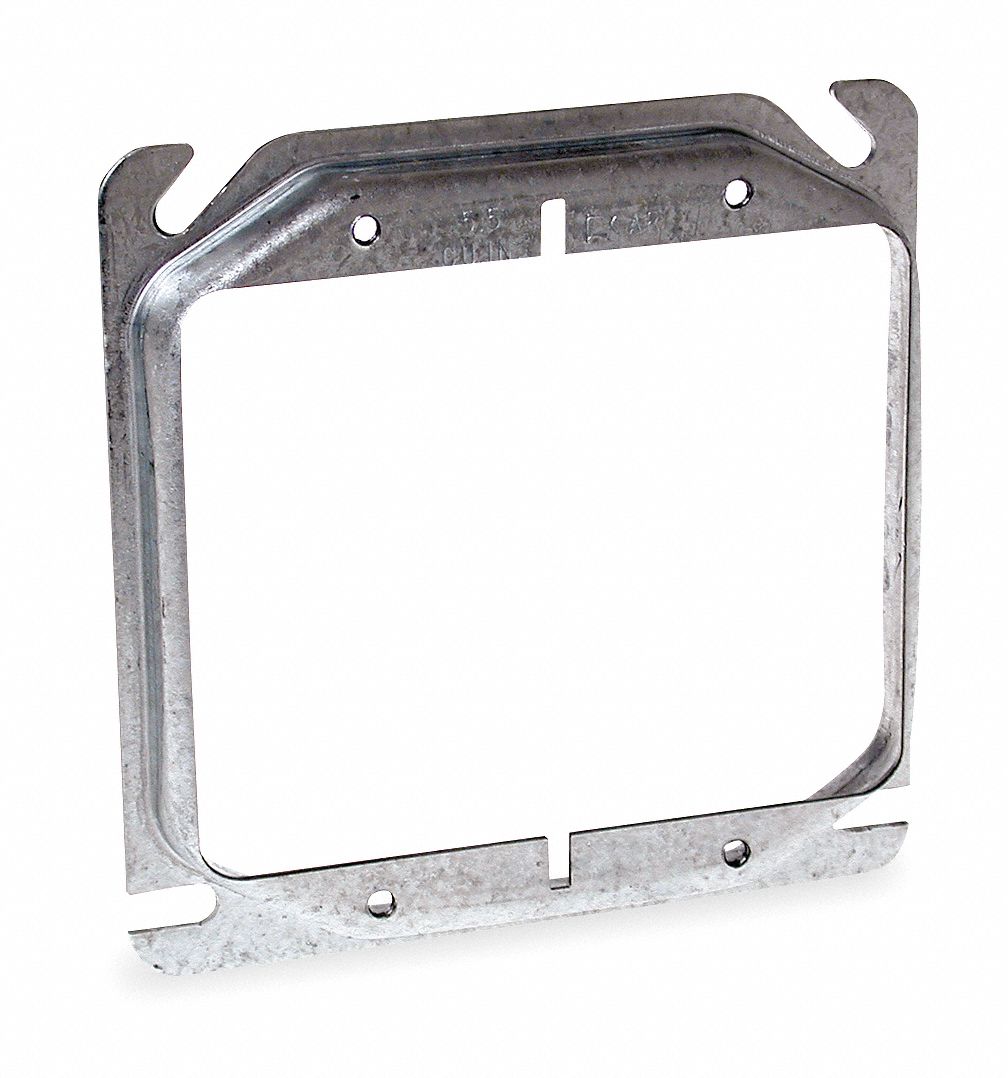 RACO Plaster Ring: Galvanized Zinc, Silver, 4 in Two Gang Box, 2 Gangs ...