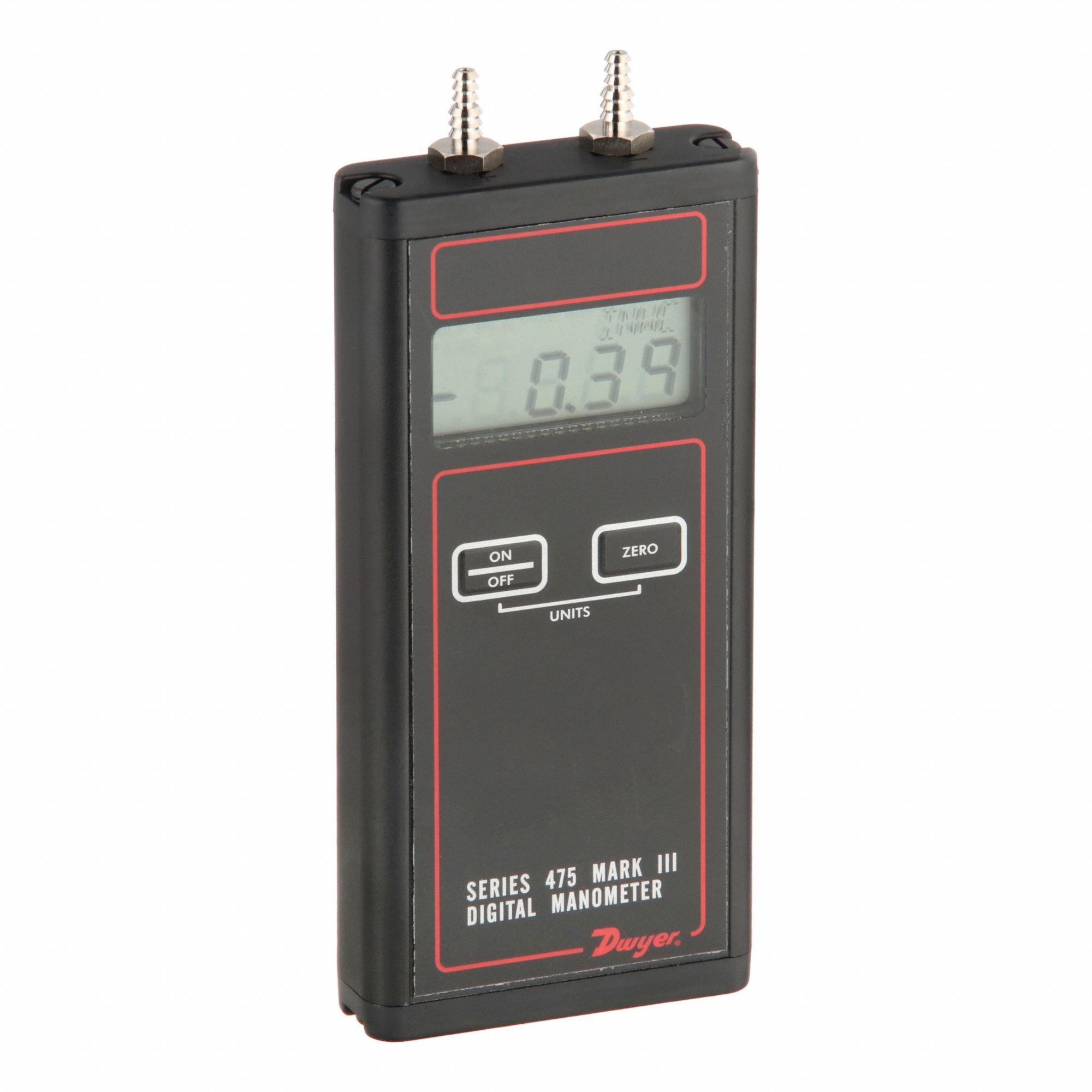 DWYER, 475-1-FM, 0 in wc to 20 in wc, Handheld Digital Manometer ...