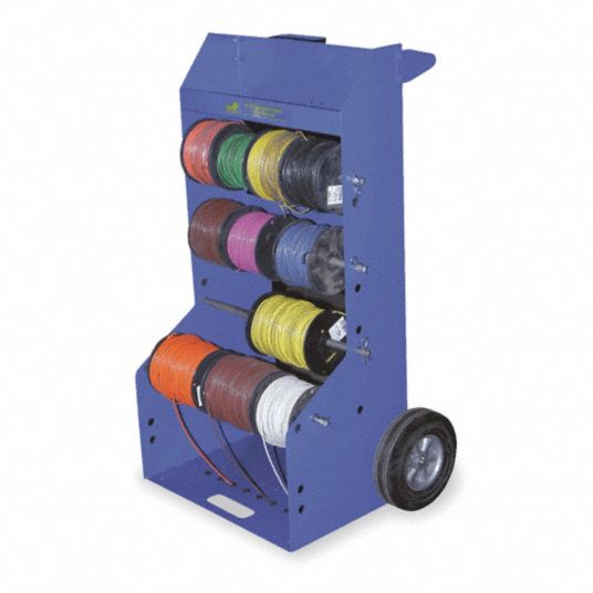 Wire Spool Cart, 300 lb Load Capacity, Steel - Grainger