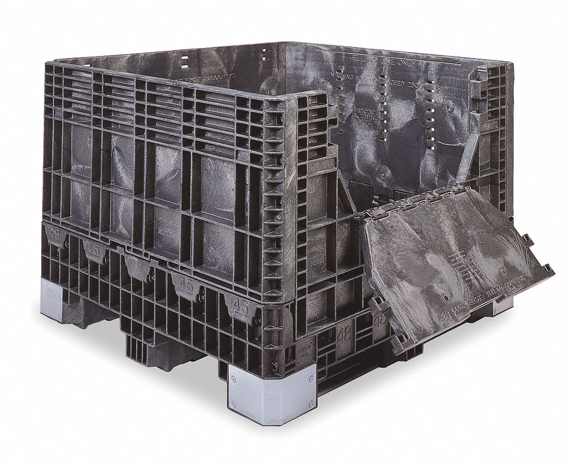 BUCKHORN, 28.3 cu ft, 47 5/8 in x 44 5/8 in x 34 in, Collapsible Bulk ... BUCKHORN, 28.3 cu ft, 47 5/8 in x 44 5/8 in x 34 in, Collapsible Bulk ...