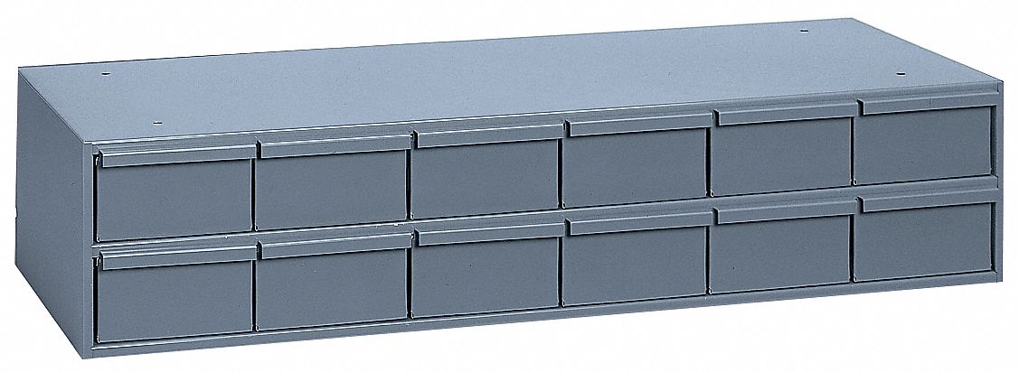 DURHAM MFG, 33 3/4 in x 12 1/4 in x 33 3/4 in, 12 Drawers, Drawer Bin ...