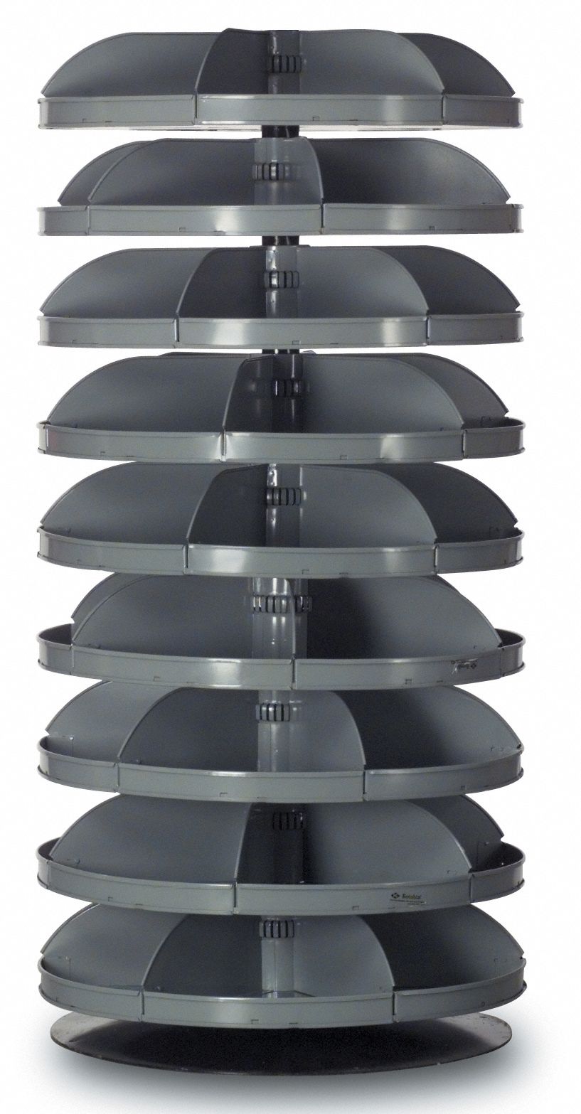 DURHAM MFG, 59 1/8 in x 28 in, 9 Levels, Revolving Storage Bin - 1XHK5 ...