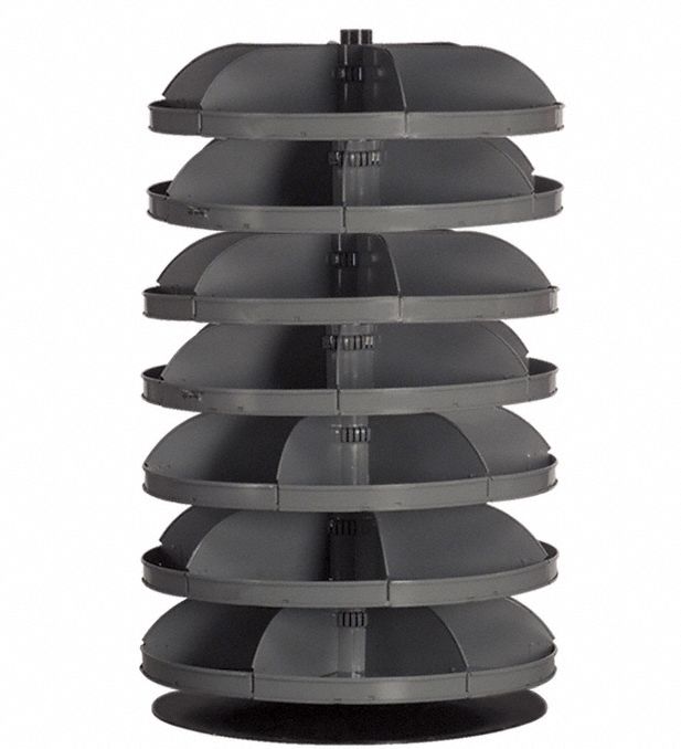 DURHAM MFG, 57 1/2 in x 34 in, 7 Levels, Revolving Storage Bin - 1XHK6 ...