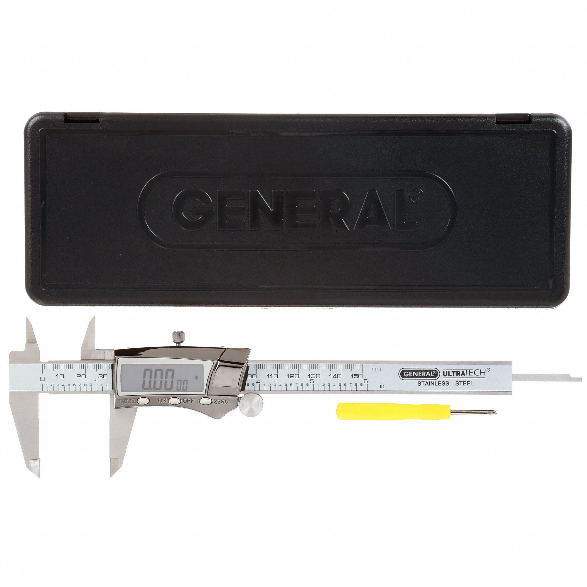 GENERAL Fractional-Display Digital Caliper: 0 in to 6 in/0 to 153 mm ...