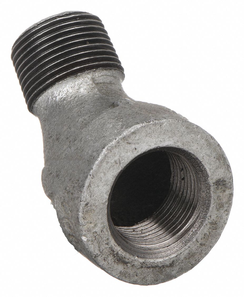 Galvanized Malleable Iron Street Elbow, 45°, 3/4" Pipe Size, FNPT x ...